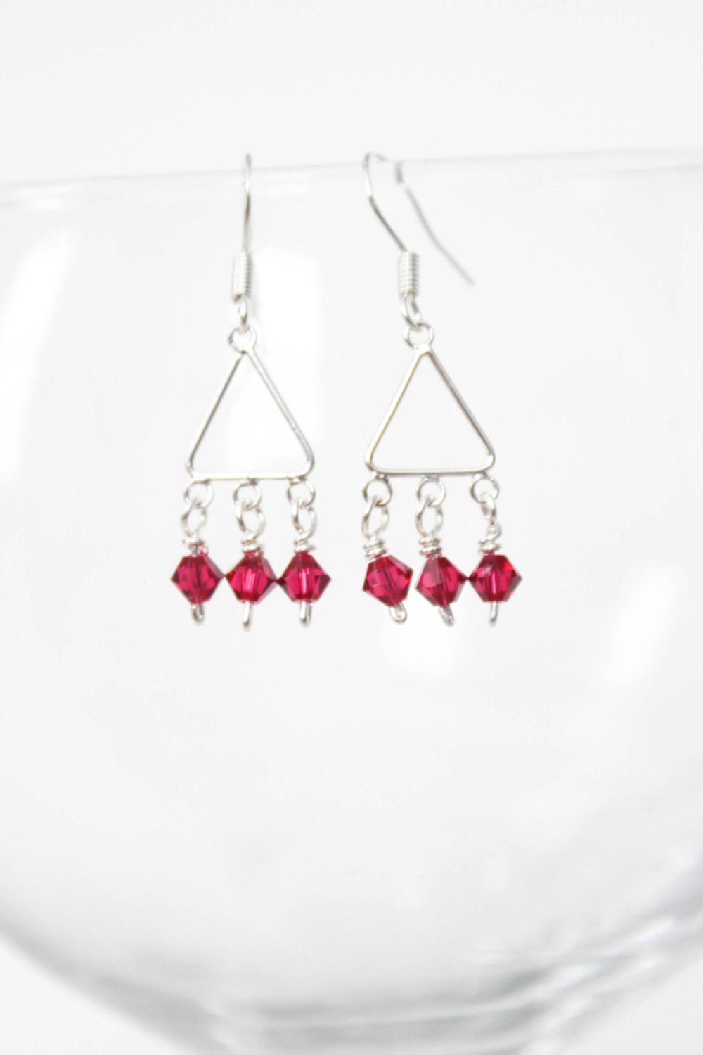 Ruby Earrings - July Birthstone Earrings - Ruby Dangle Earrings ...