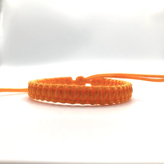 Orange Cord Bracelet Orange String Bracelet Lucky Bracelet - Etsy