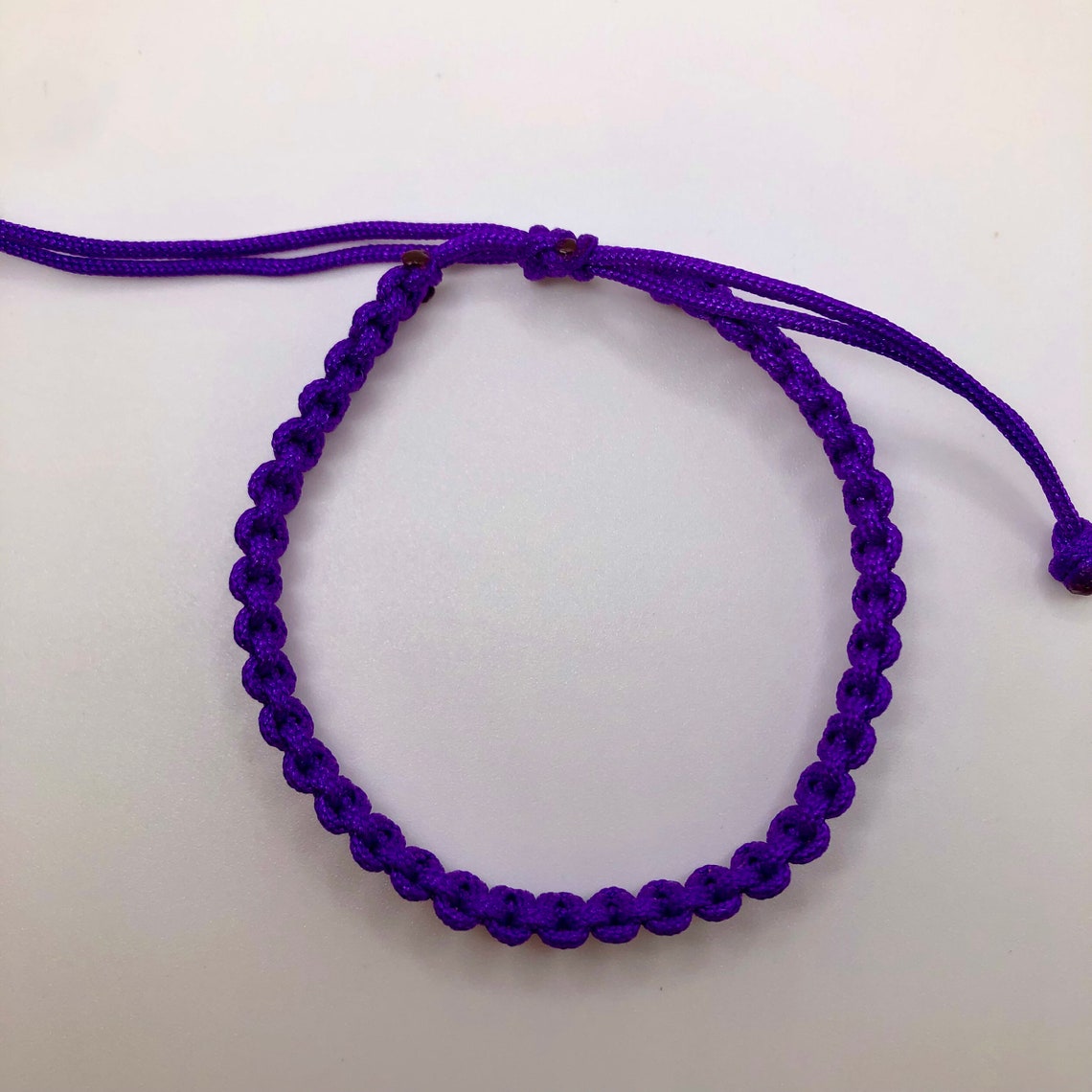 Purple Cord Bracelet Purple String Bracelet Lucky Bracelet - Etsy