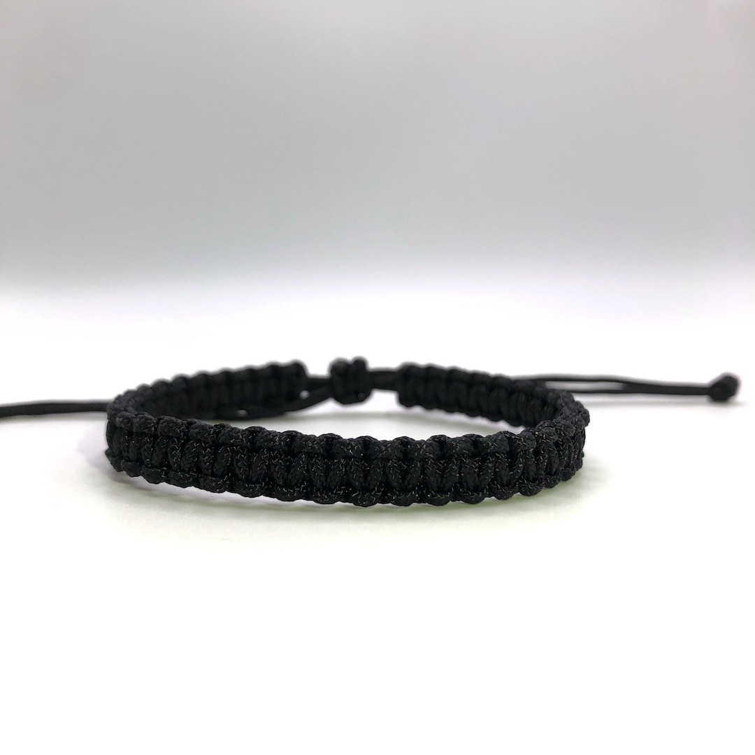 Black Cord Bracelet, Black String Bracelet, Lucky Bracelet, Braid ...