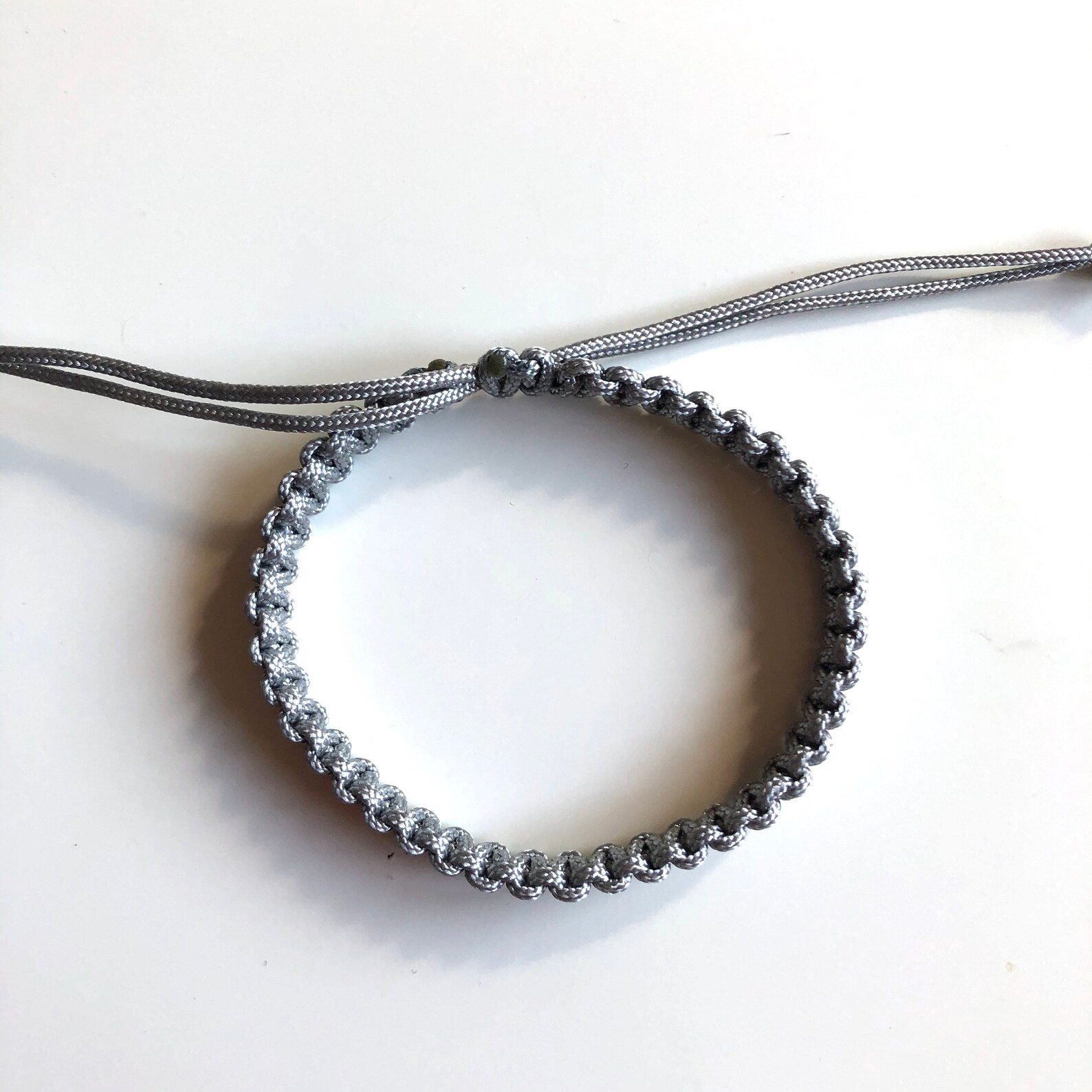 Light Gray Cord Bracelet, Gray String Bracelet, Lucky Bracelet, Braid ...