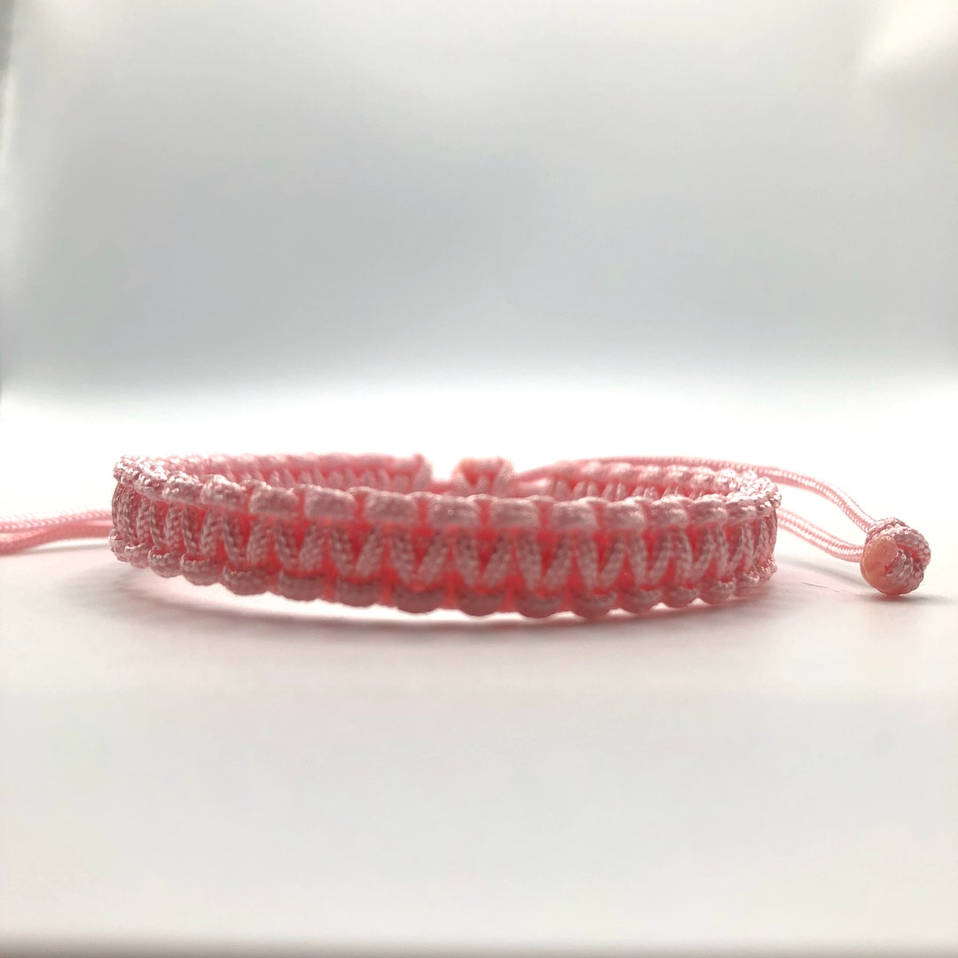 Pink Cord Bracelet, Pink String Bracelet, Lucky Bracelet, Braid ...