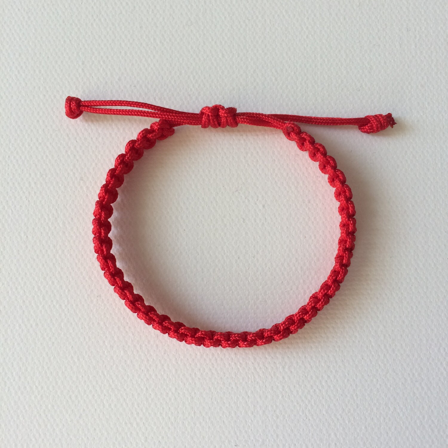 Red Cord Bracelet Red String Bracelet Red Lucky Bracelet - Etsy