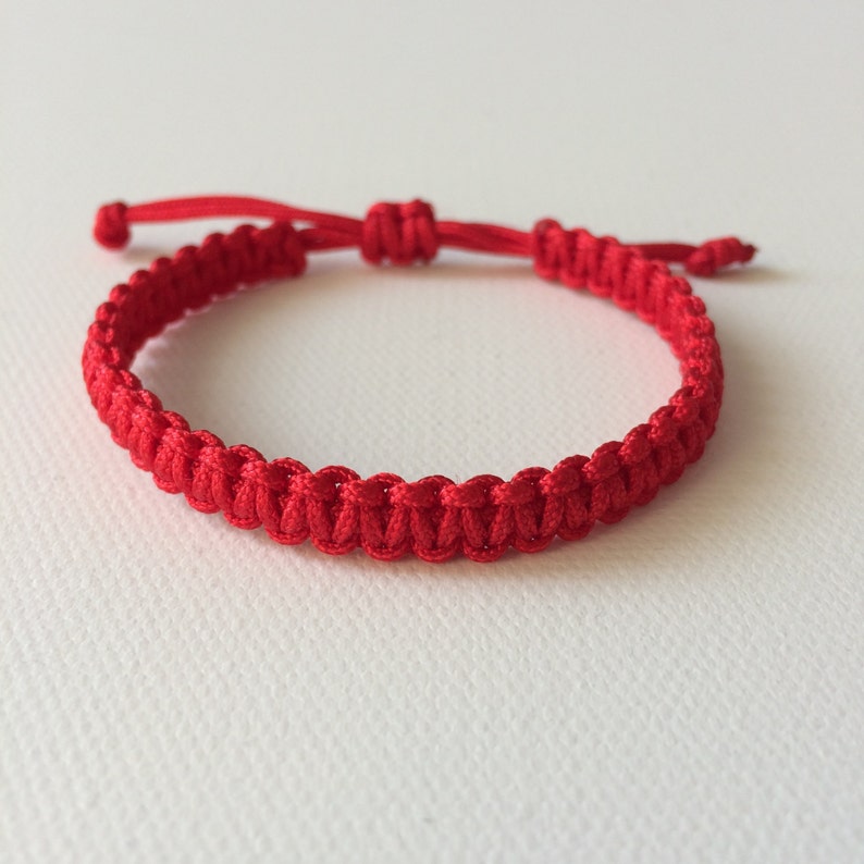 Red Cord Bracelet, Red String Bracelet, Red Lucky Bracelet, Braid ...
