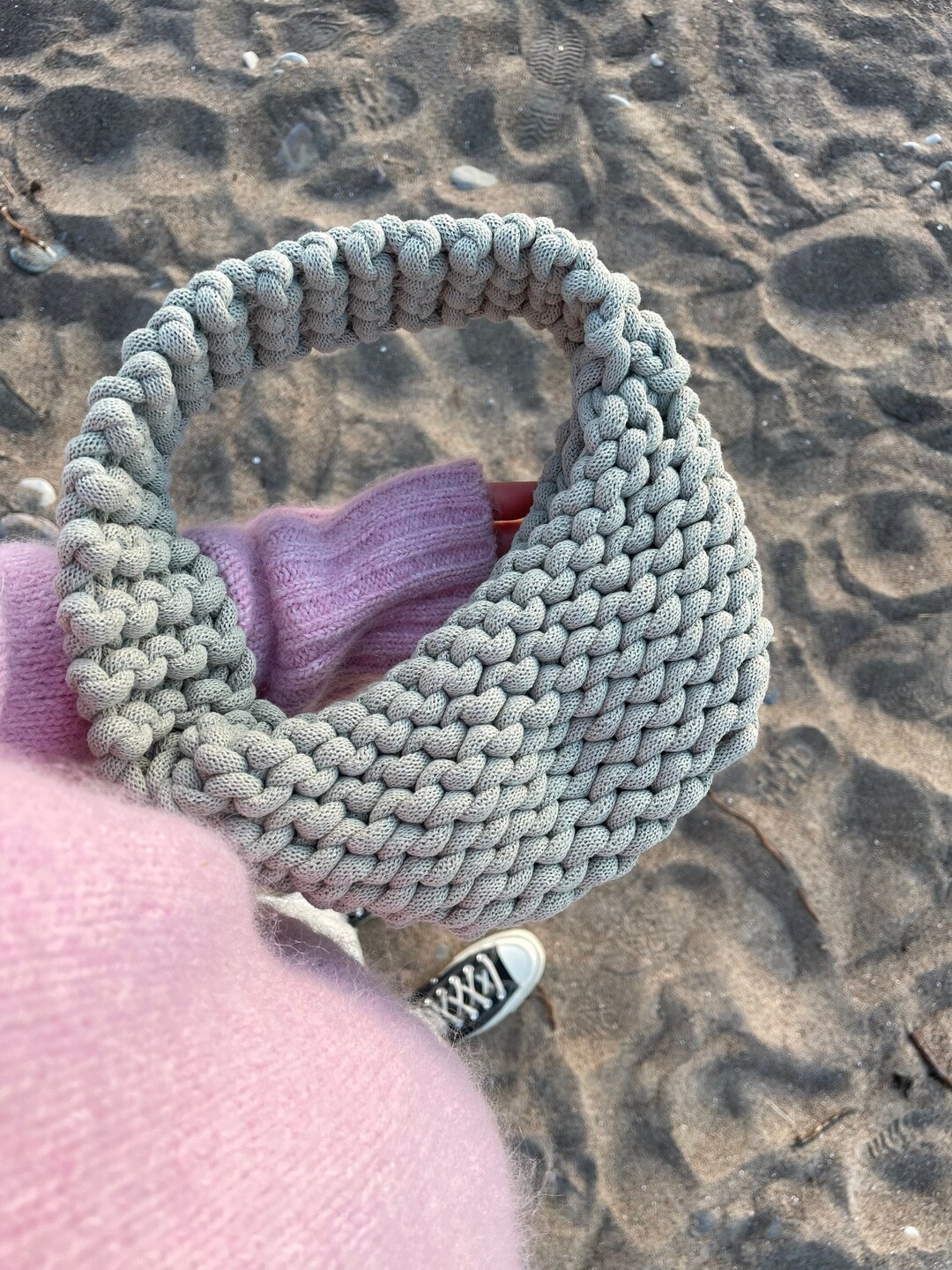 Hand Knitted Mini Bag - Etsy