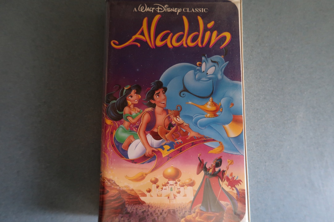 Vintage 1992 "aladdin" VHS/VCR Taped Movie by Walt Disney Rated G in ...