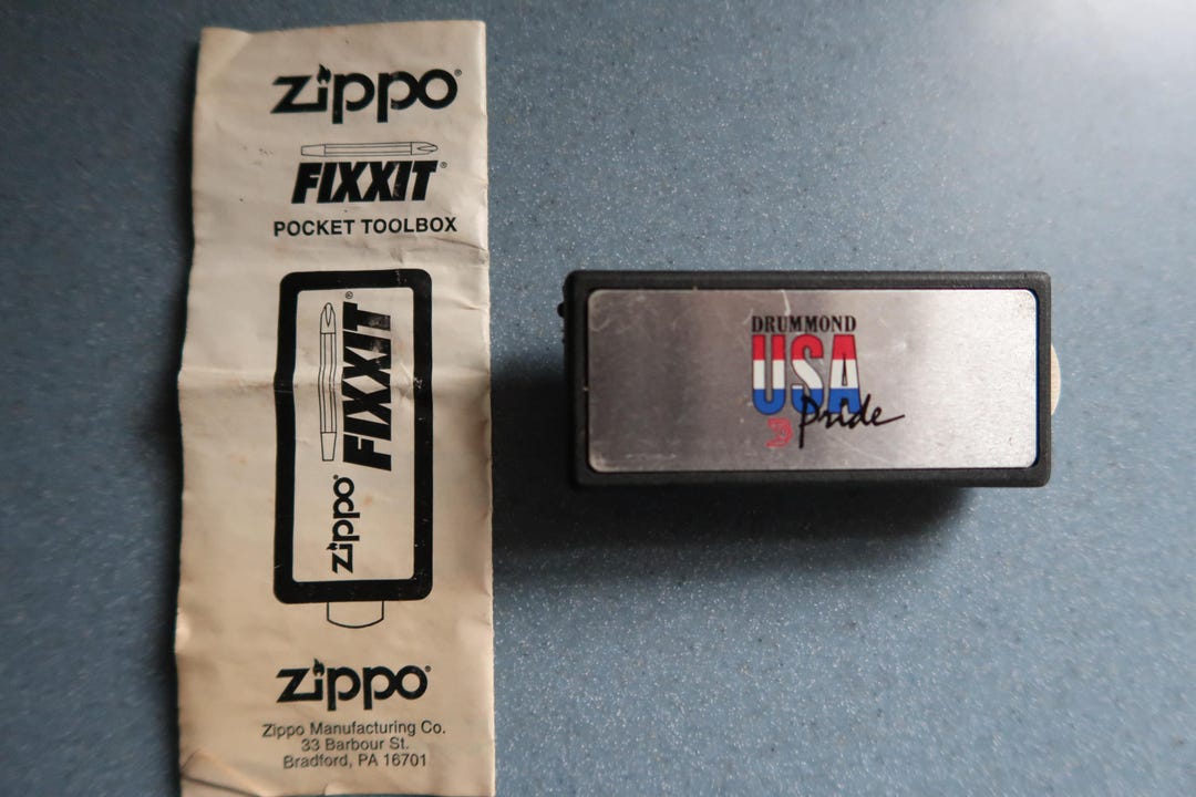 Vintage Zippo Fixxit Pocket Toolbox With 6 Convenient Small Tools in ...