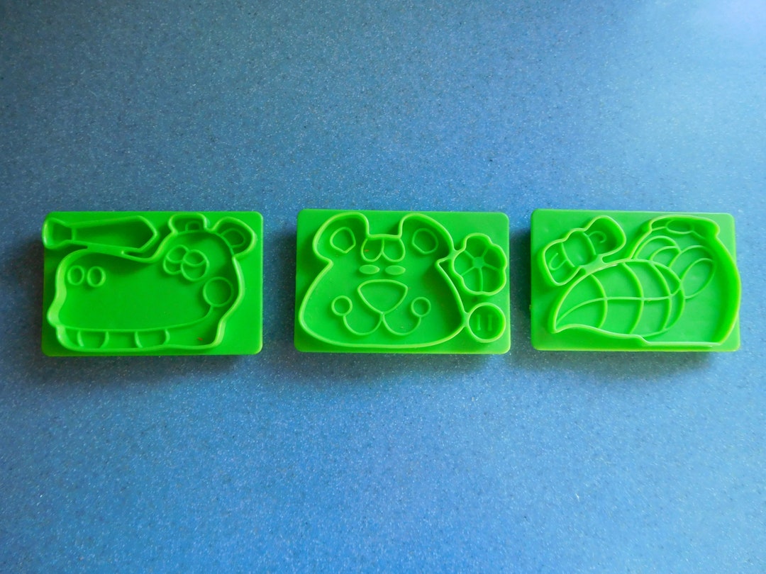 Vintage Play-doh Animal Shapes Two Sided for Hippo Dog and - Etsy