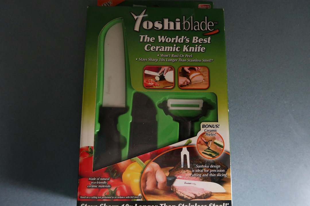 Vintage Yoshiblade World's Best Ceramic Knife With Protective Cover and ...