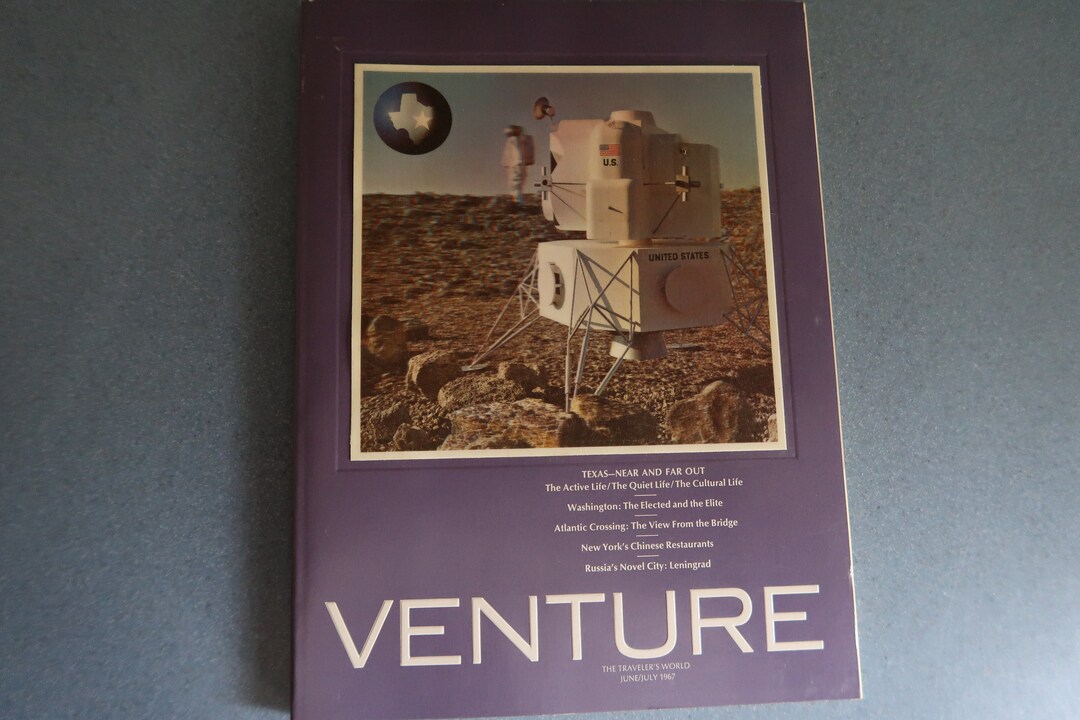 Vintage Venture Magazine: June/july 1967, 3D Moon Landing Cover - Etsy
