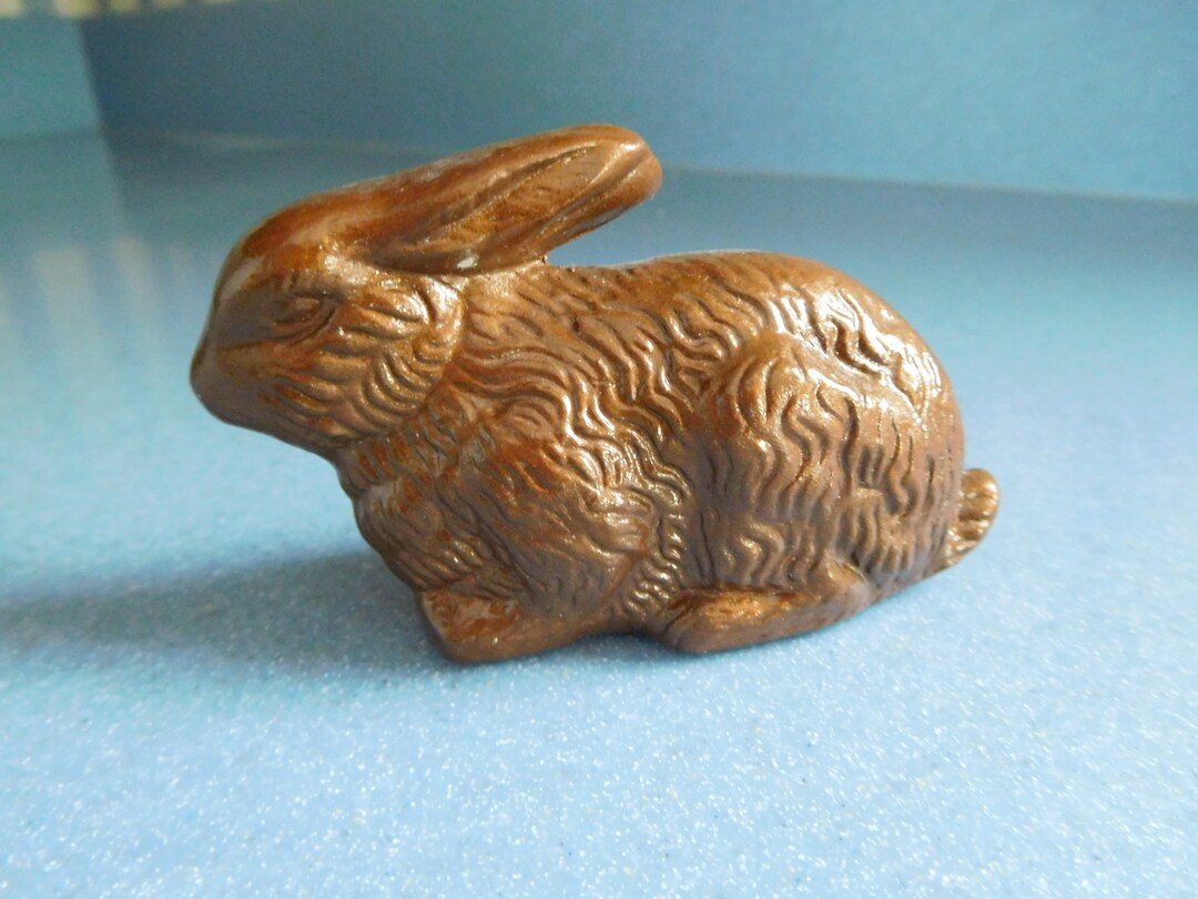 Vintage Ceramic Crouching Brown Rabbit Laying Brown Bunny in - Etsy
