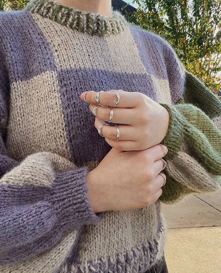 Jester Checkered Sweater PATTERN Intarsia Checkboard Cropped - Etsy