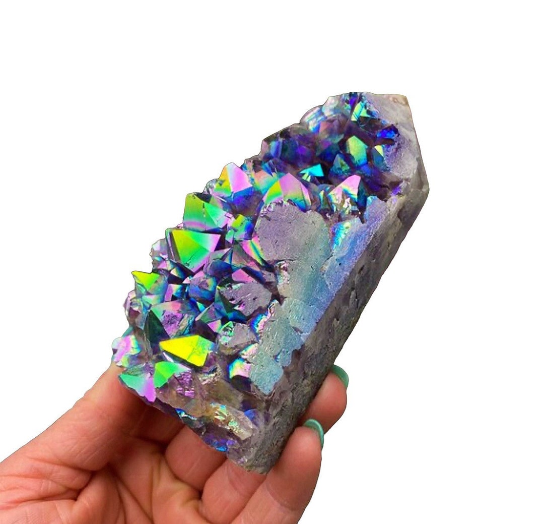 Pulido Angel Aura Amethyst Tower Crystal Cluster Self Standing ...