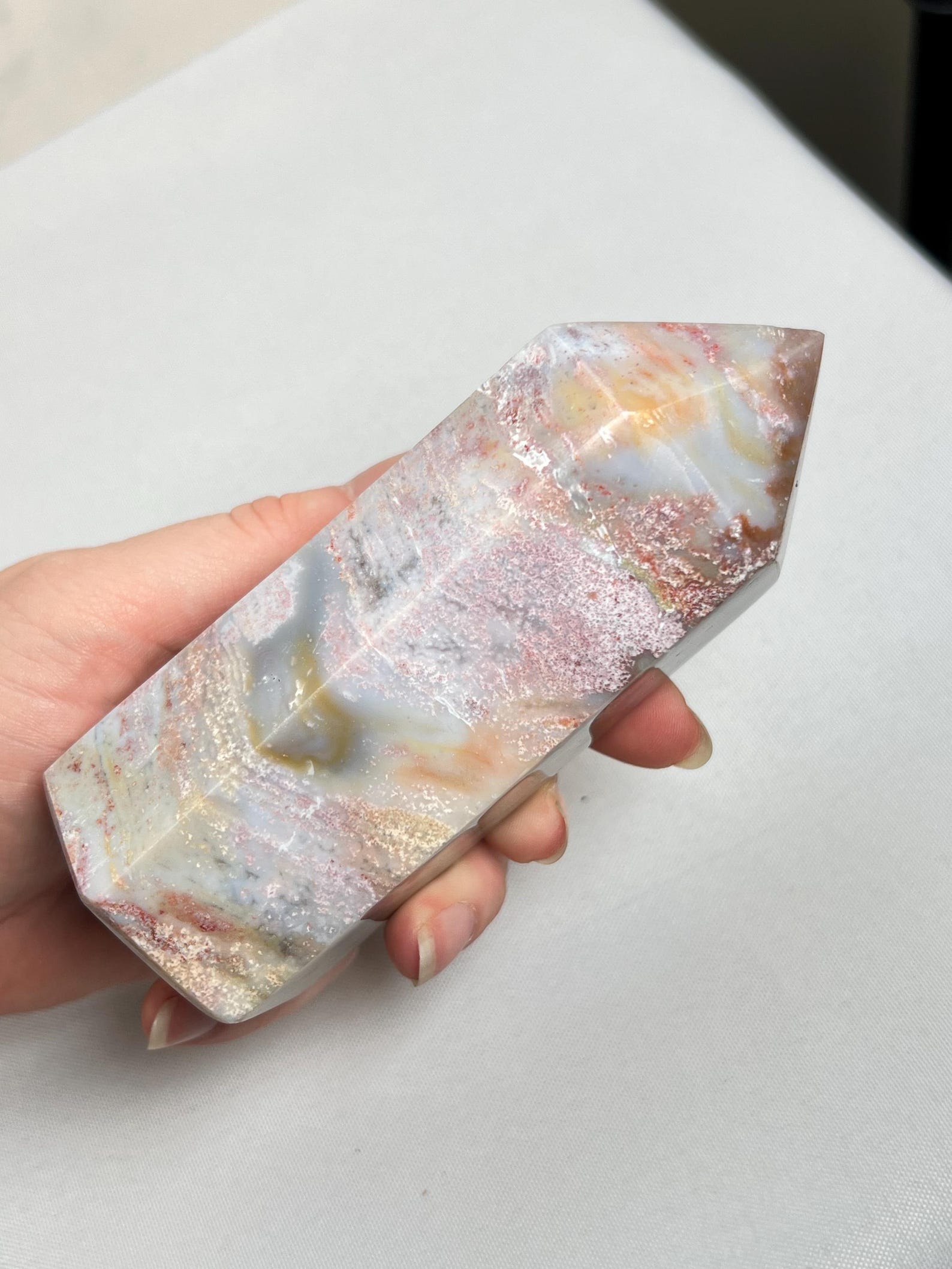 Pastel Ocean Jasper Tower, OJ Self Standing, Pastel Spirit Jasper ...