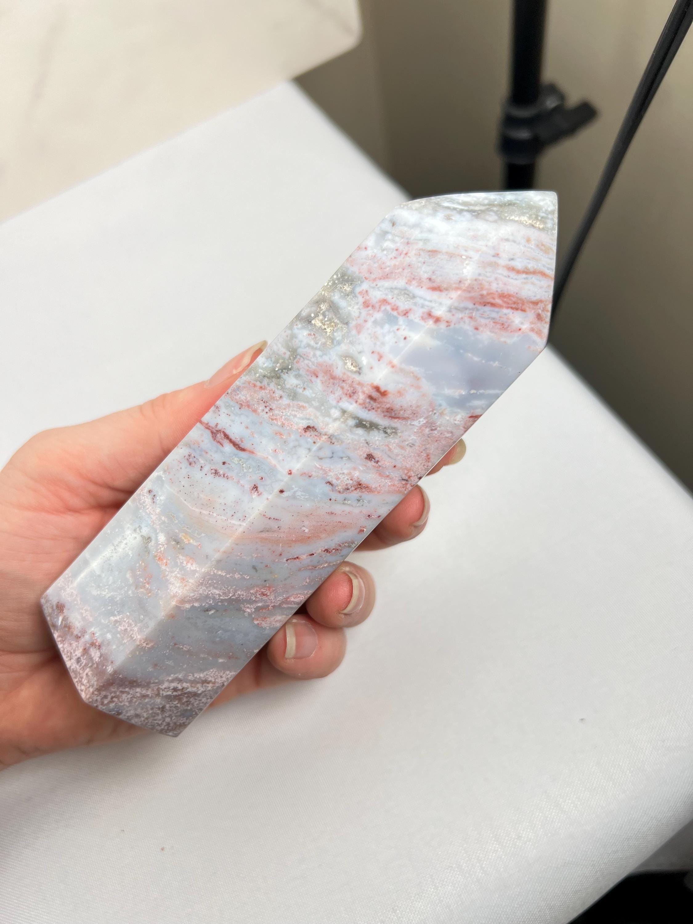 Pastel Ocean Jasper Tower, OJ Self Standing, Pastel Spirit Jasper ...