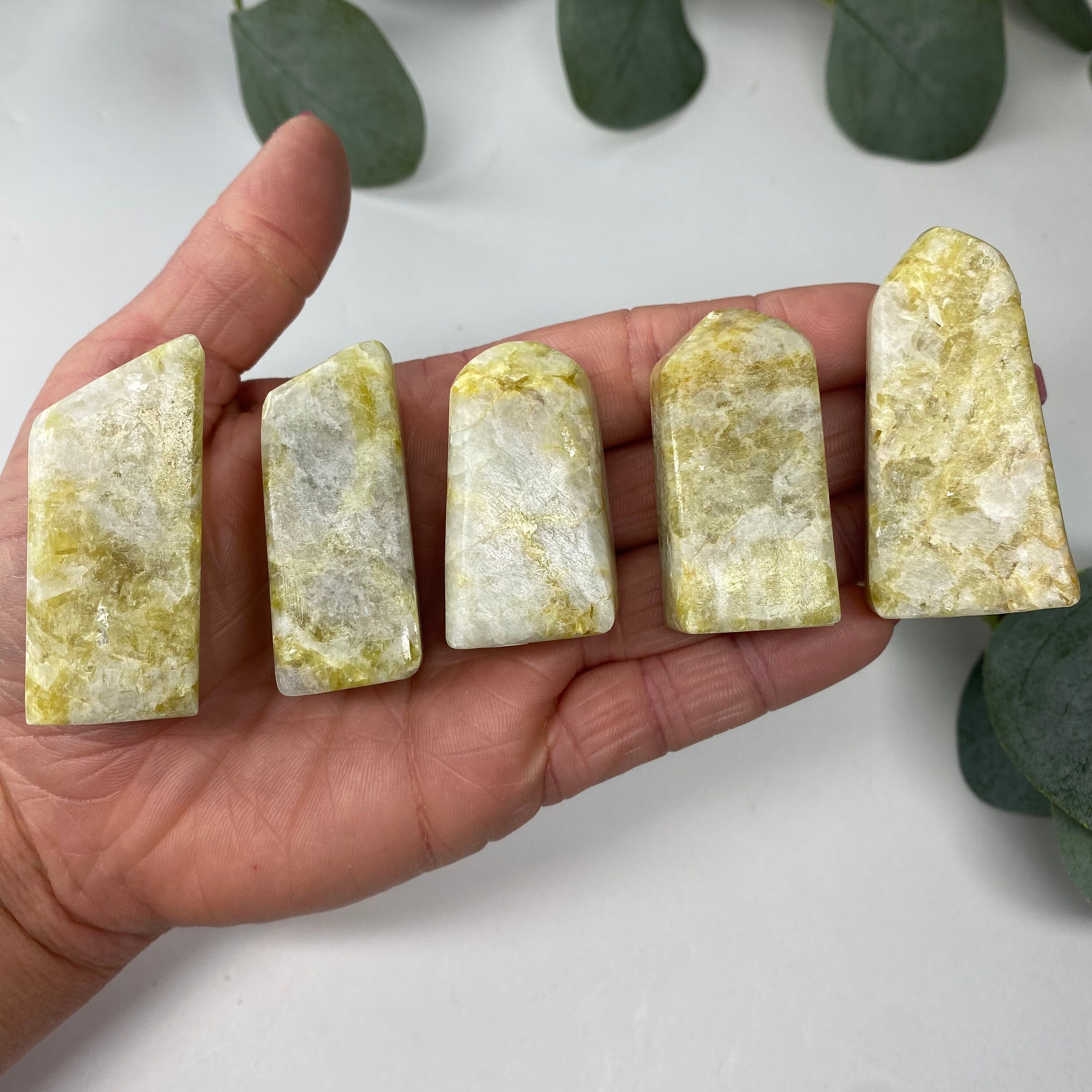 Rocks & Geodes Home Décor Home & Living Polished Lepidolite Yellow ...