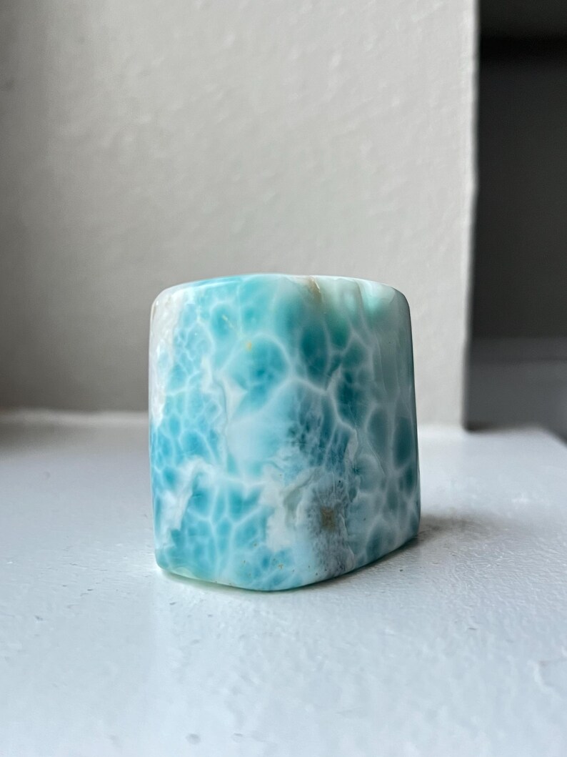 Larimar Freeform, Larimar Self Standing, Polished Crystal, Gemstone ...