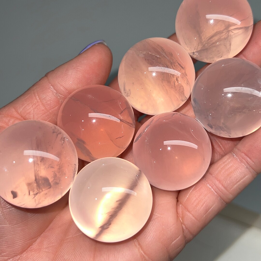 Gemmy Star Rose Quartz Sphere, Rainbow Rose Quartz, Polished, Crystal ...