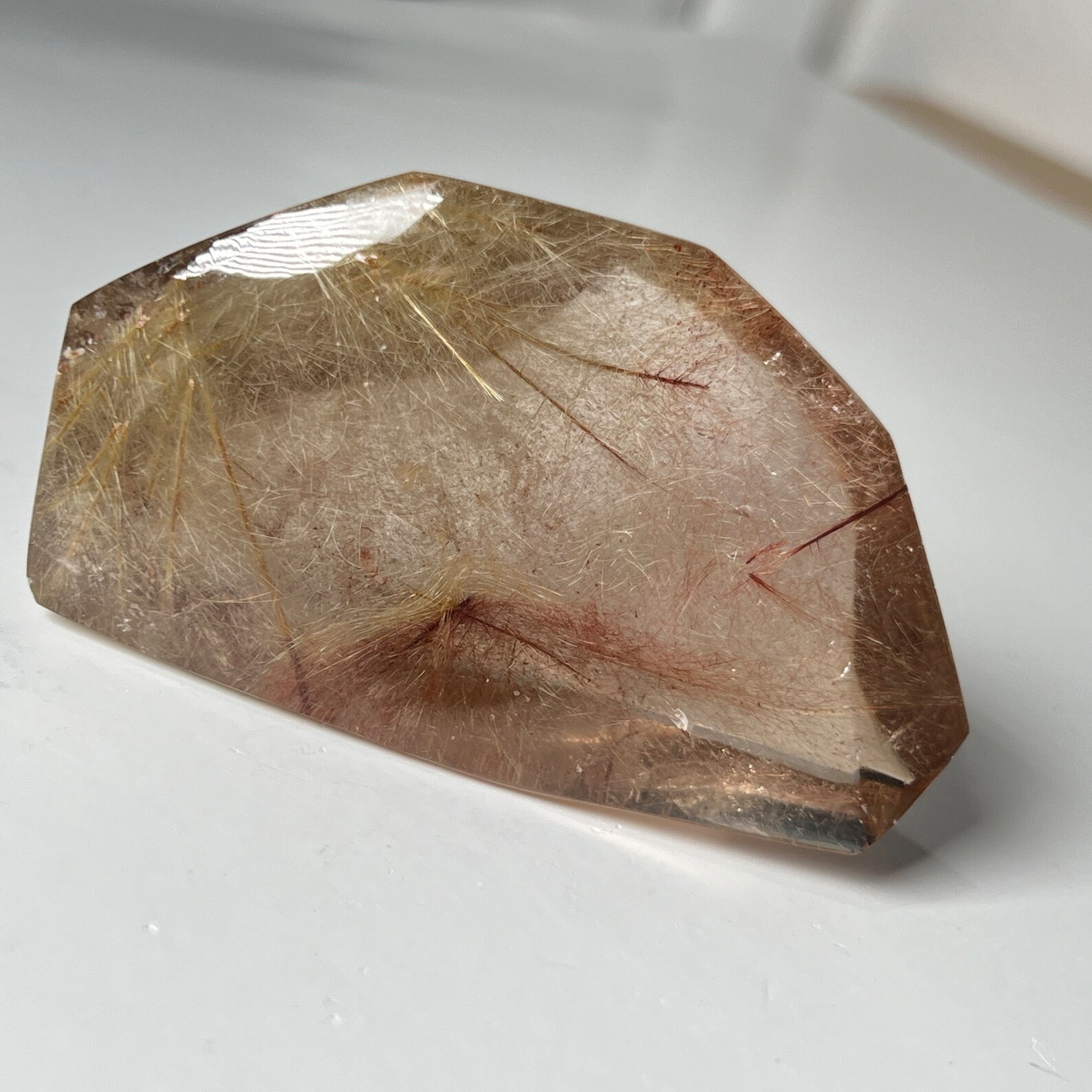 Golden Rutilated Quartz Freeform Shape Display Quartz Polished Quartz ...