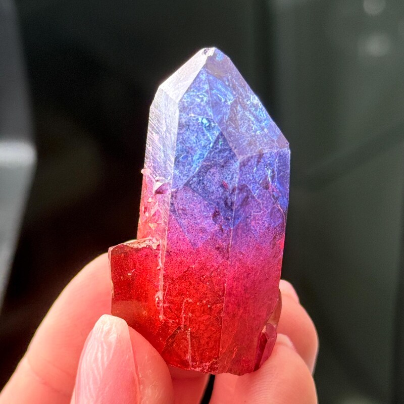 Ruby Aura Quartz - Etsy