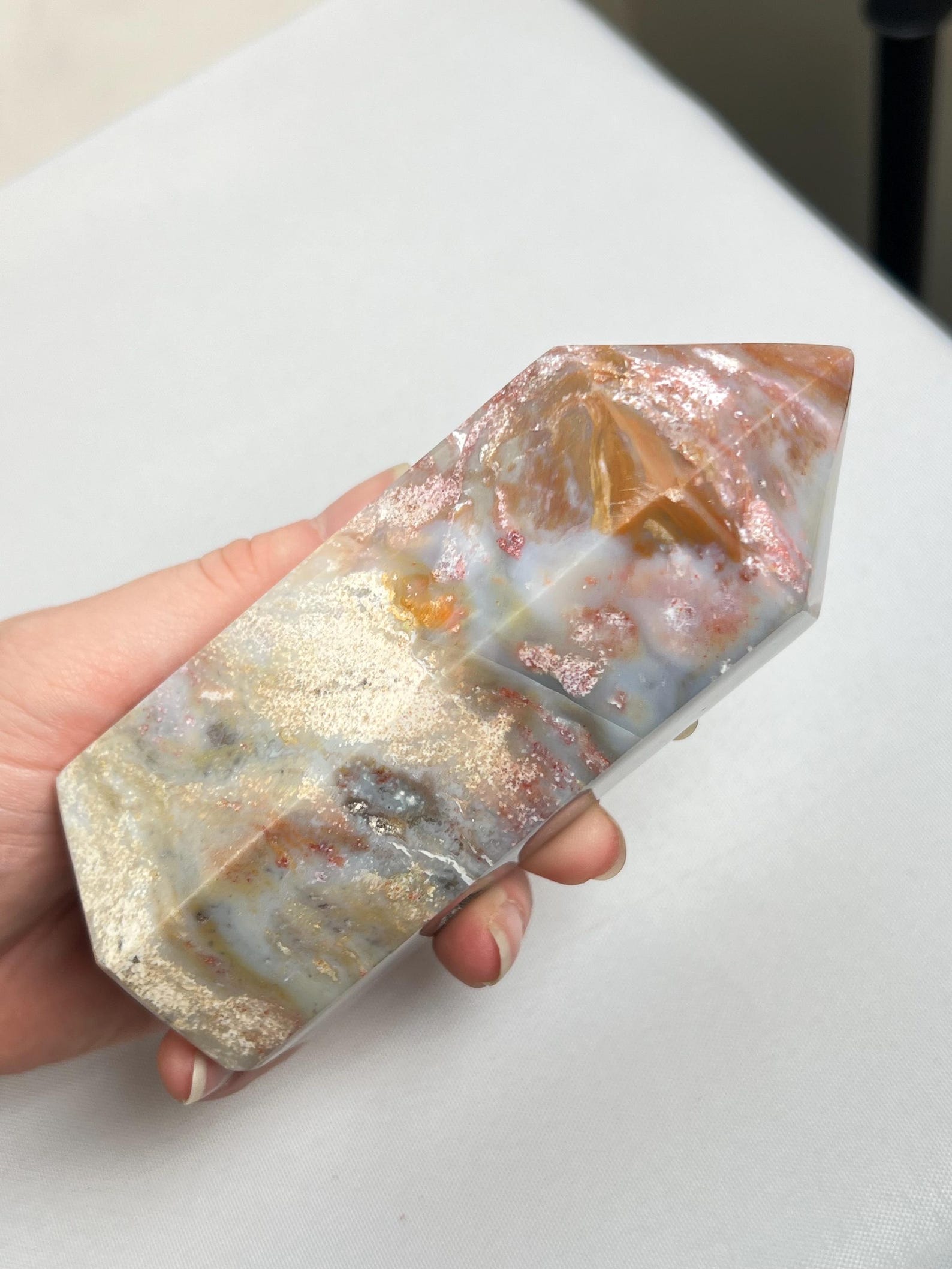 Pastel Ocean Jasper Tower, OJ Self Standing, Pastel Spirit Jasper ...