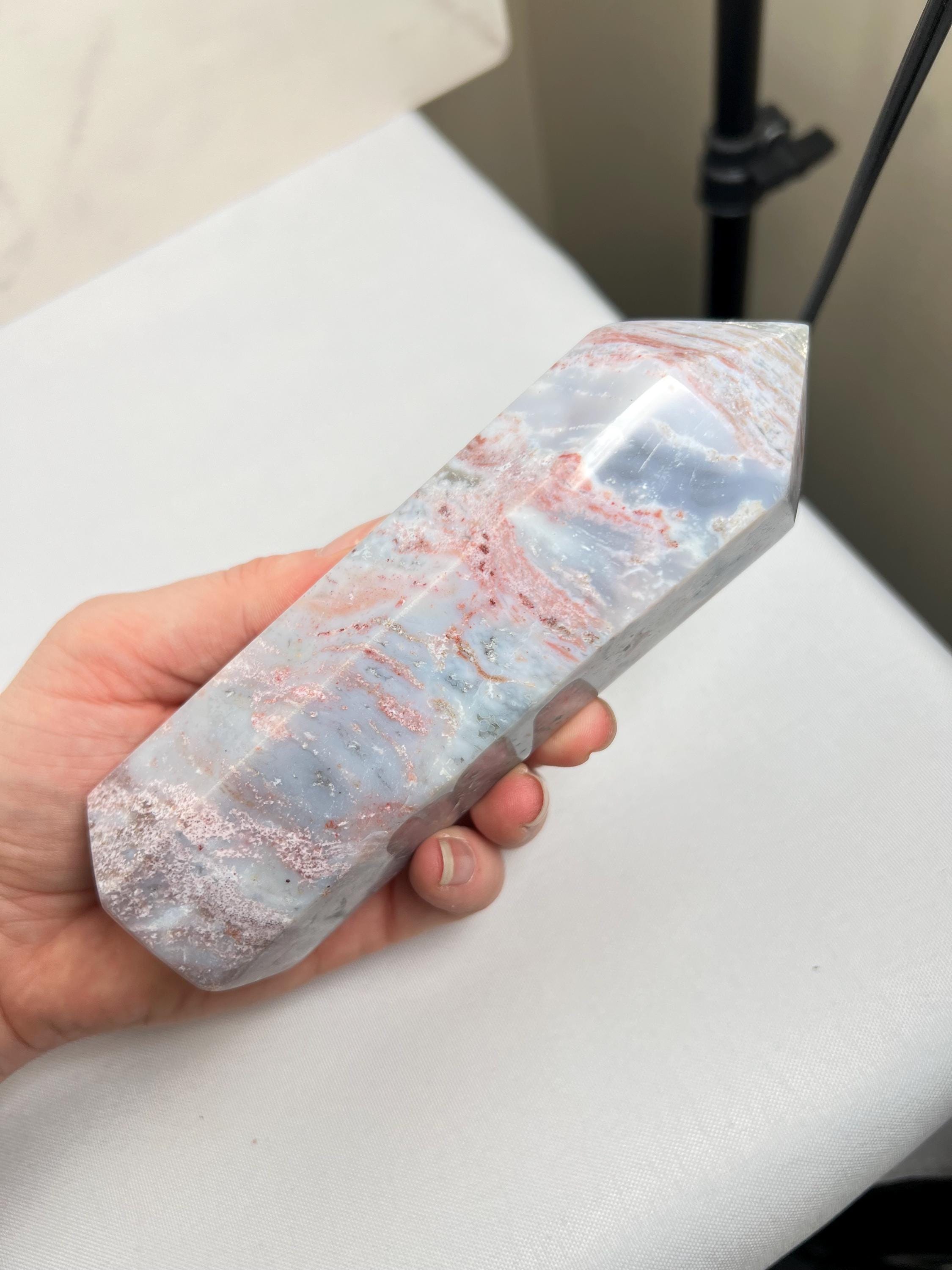 Pastel Ocean Jasper Tower, OJ Self Standing, Pastel Spirit Jasper ...