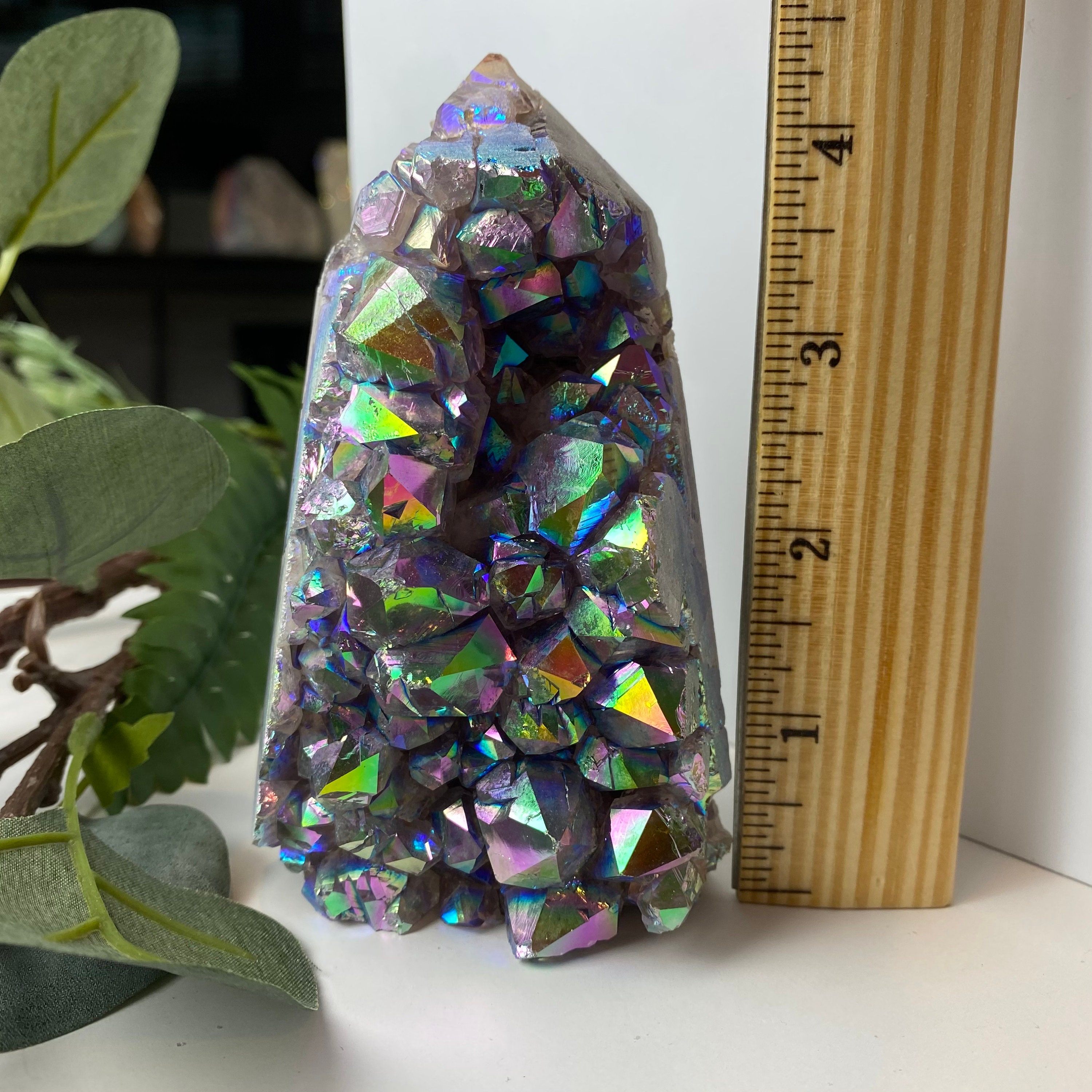 Pulido Angel Aura Amethyst Tower Crystal Cluster Self Standing - Etsy ...