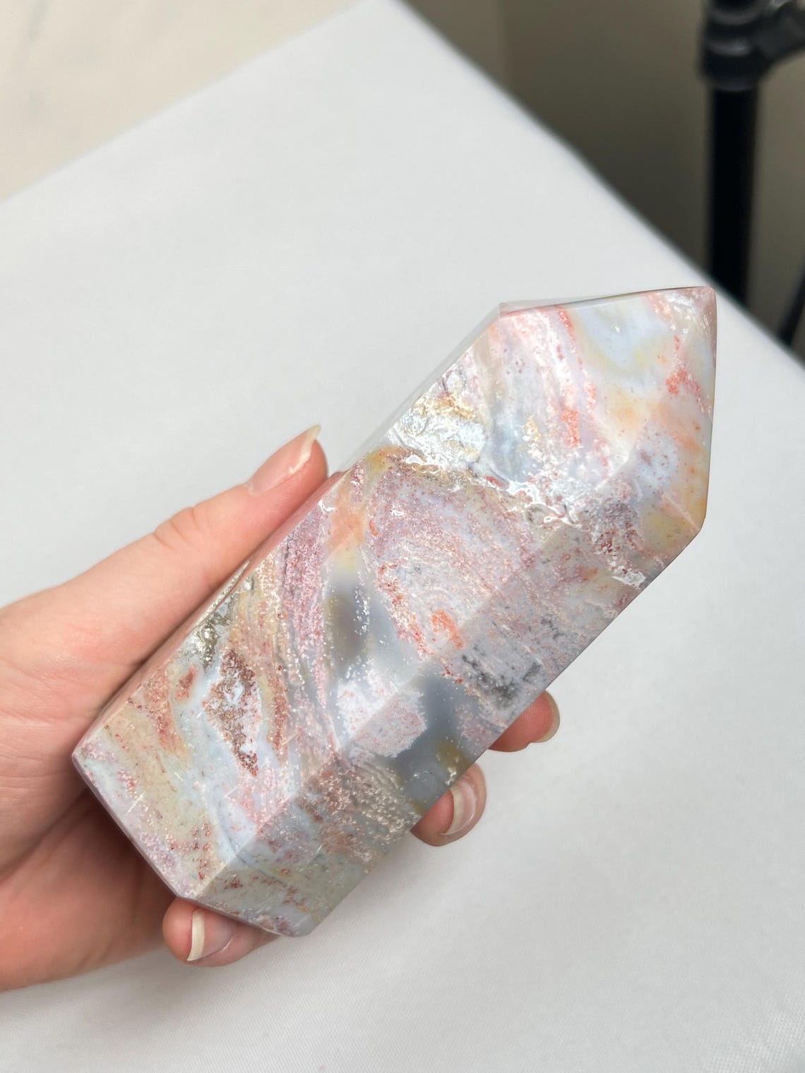 Pastel Ocean Jasper Tower, OJ Self Standing, Pastel Spirit Jasper ...