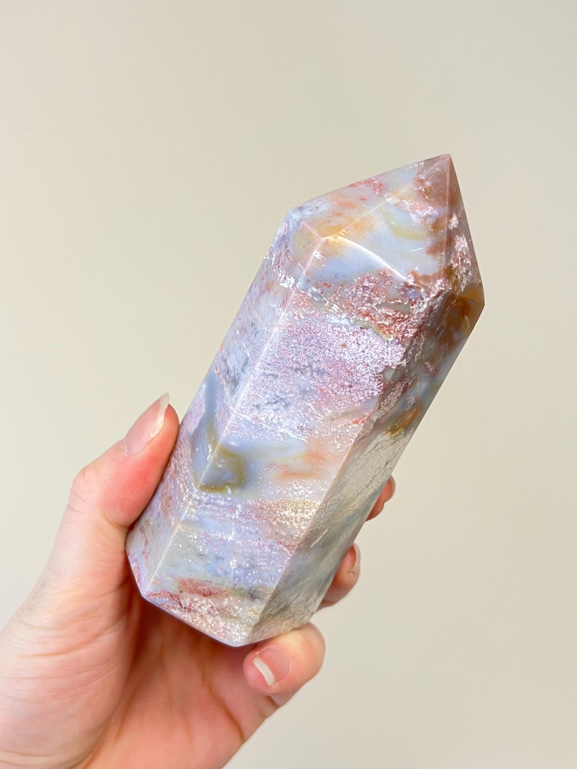 Pastel Ocean Jasper Tower, OJ Self Standing, Pastel Spirit Jasper ...