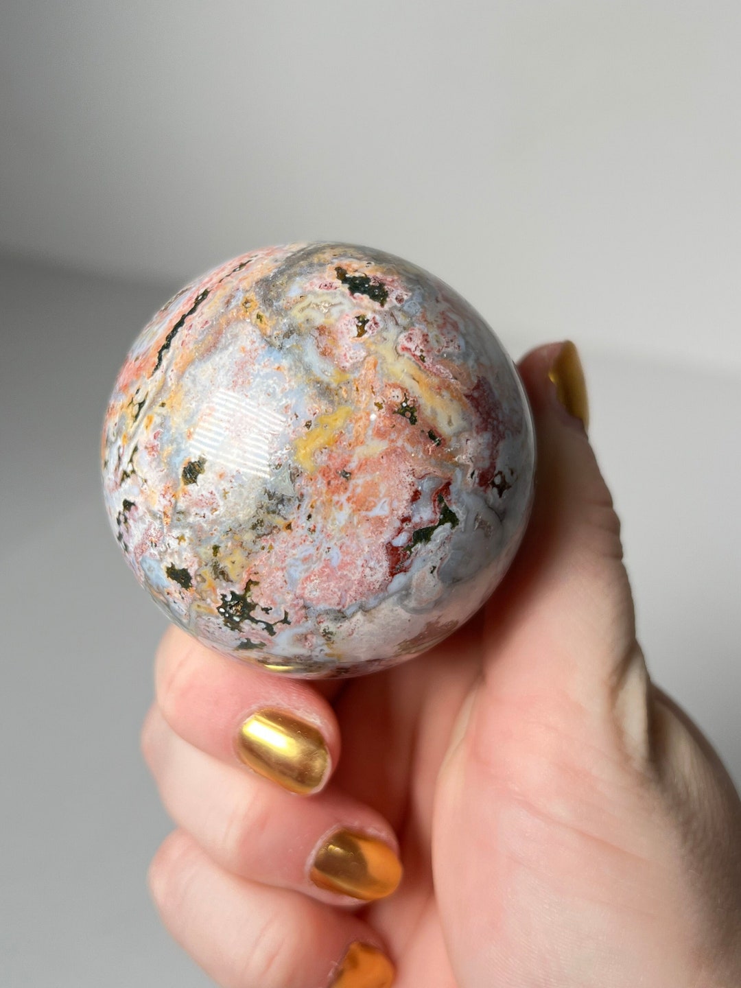 Pastel Ocean Jasper Sphere Spirit Jasper Cosmic Jasper - Etsy