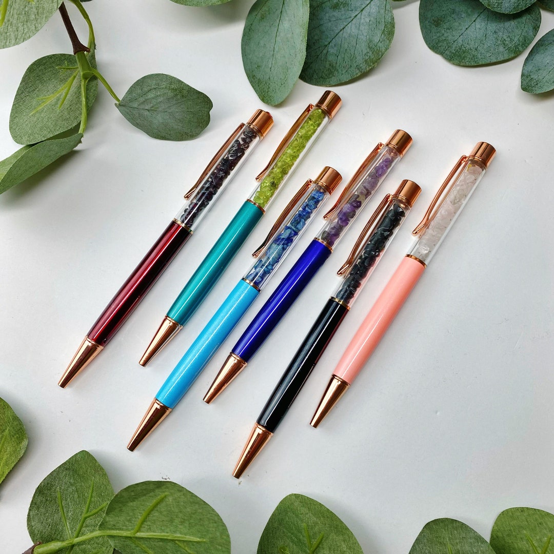 YOU PICK Crystal Pen, Gemstone Pens, Rose Quartz, Lapis Lazuli, Garnet ...