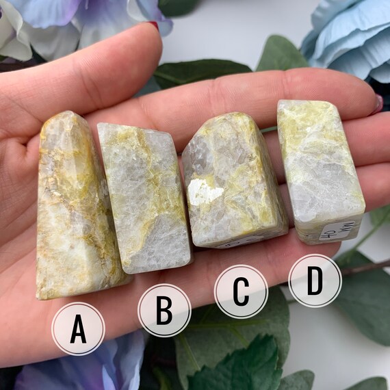 Rocks & Geodes Home Décor Home & Living Polished Lepidolite Yellow ...