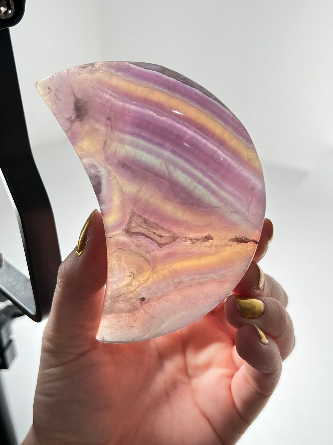 Candy Fluorite Moon, Pink Fluorite, Green Fluorite, Polished Fluorite ...