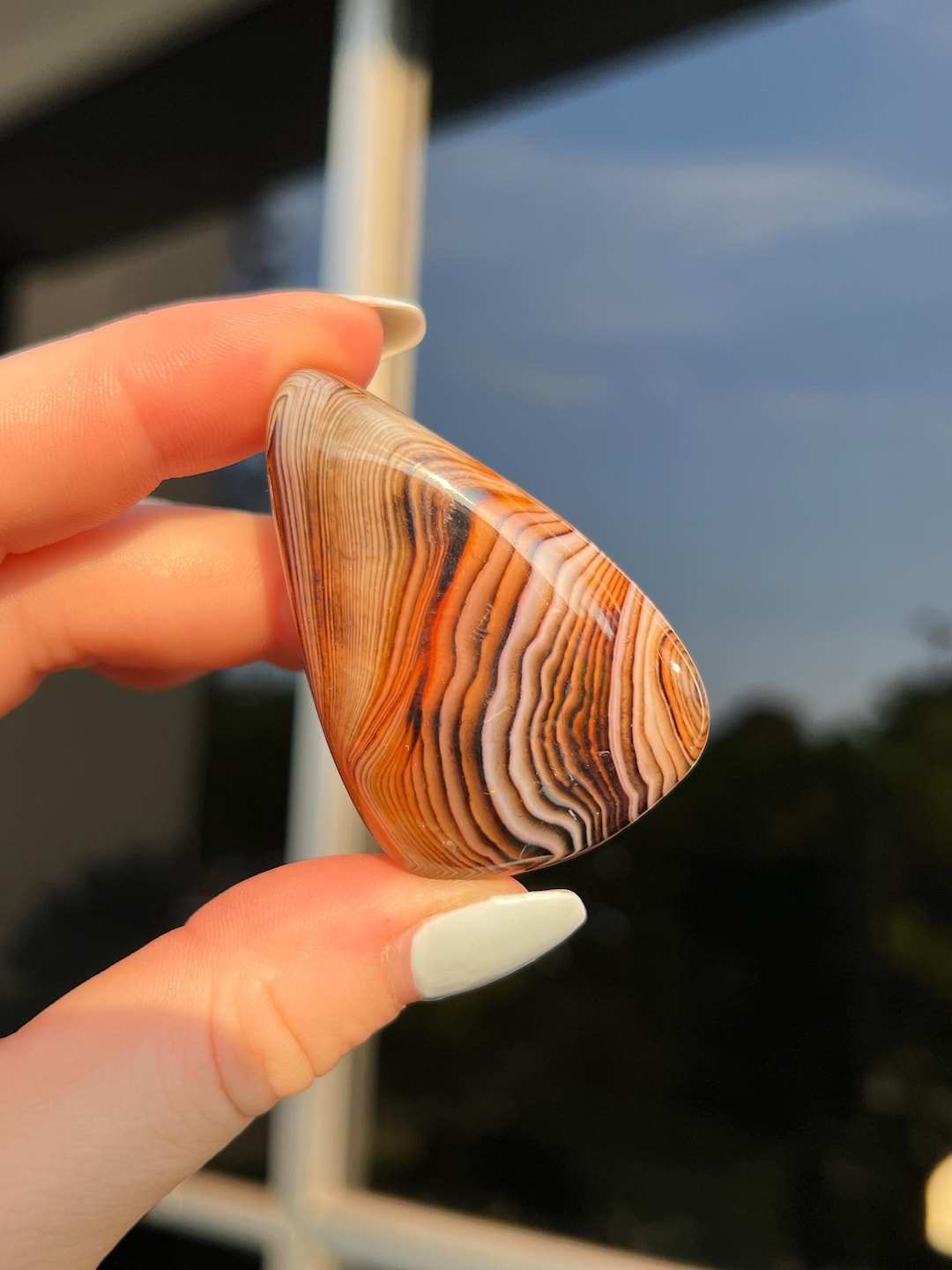 Sardonyx Tumbled Stone, Polished Sardonyx, Crystal, Mineral, Gemstone ...