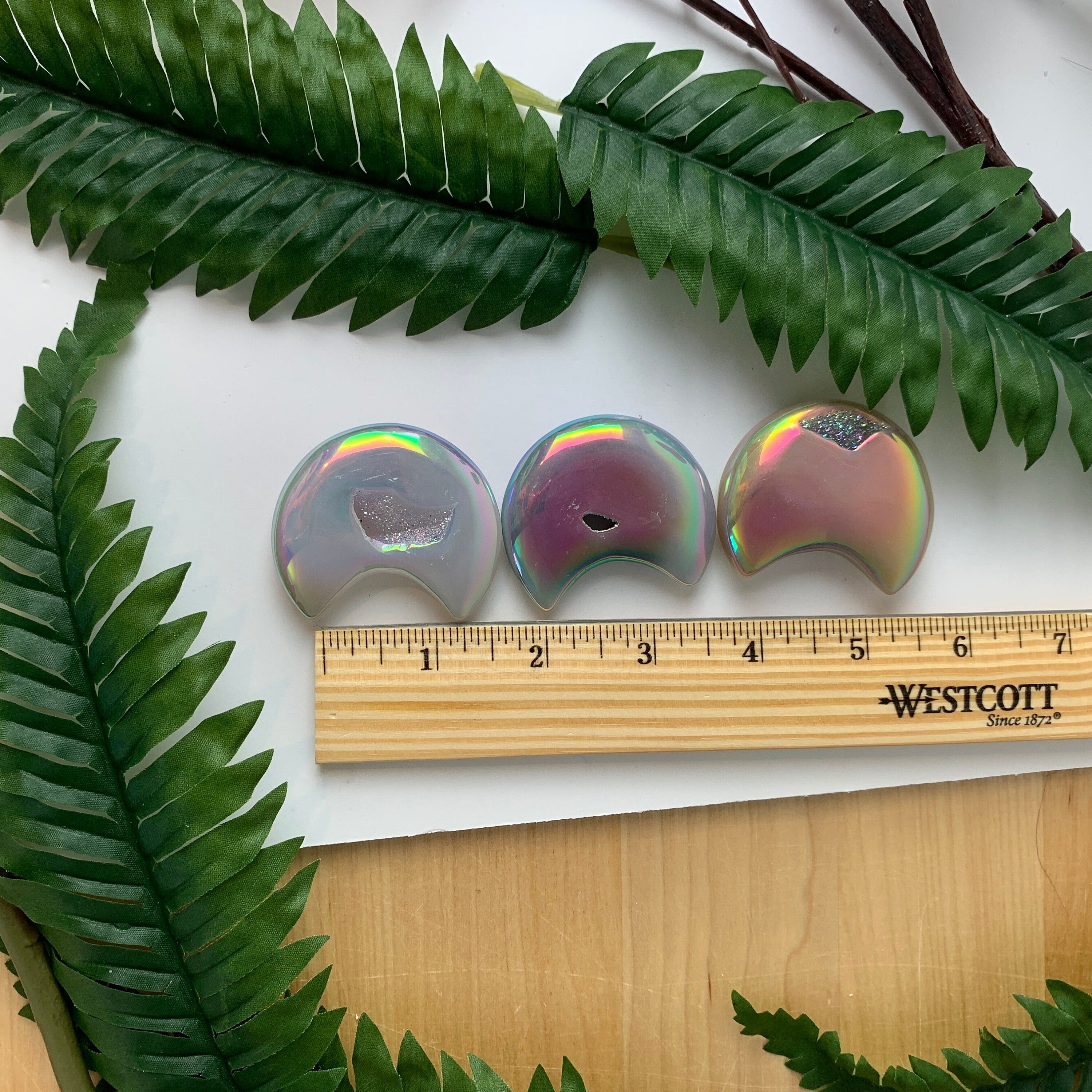 ONE Angel Aura Agate Moon Druzy Agate Aura Crystal Crystal | Etsy