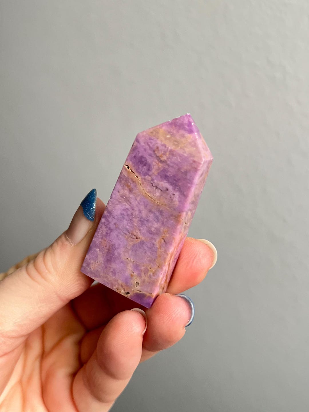 Purple Phosphosiderite Tower, Display Crystal, Mineral, Gemstone, Crystal Tower, Phospho Tower ...