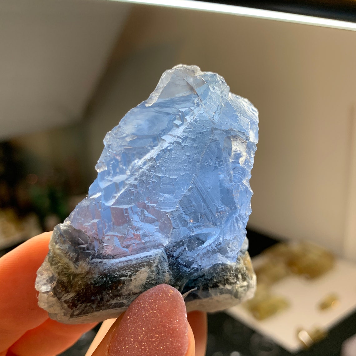 Blue Fluorite Cluster Raw Blue Fluorite Crystal Gemstone | Etsy