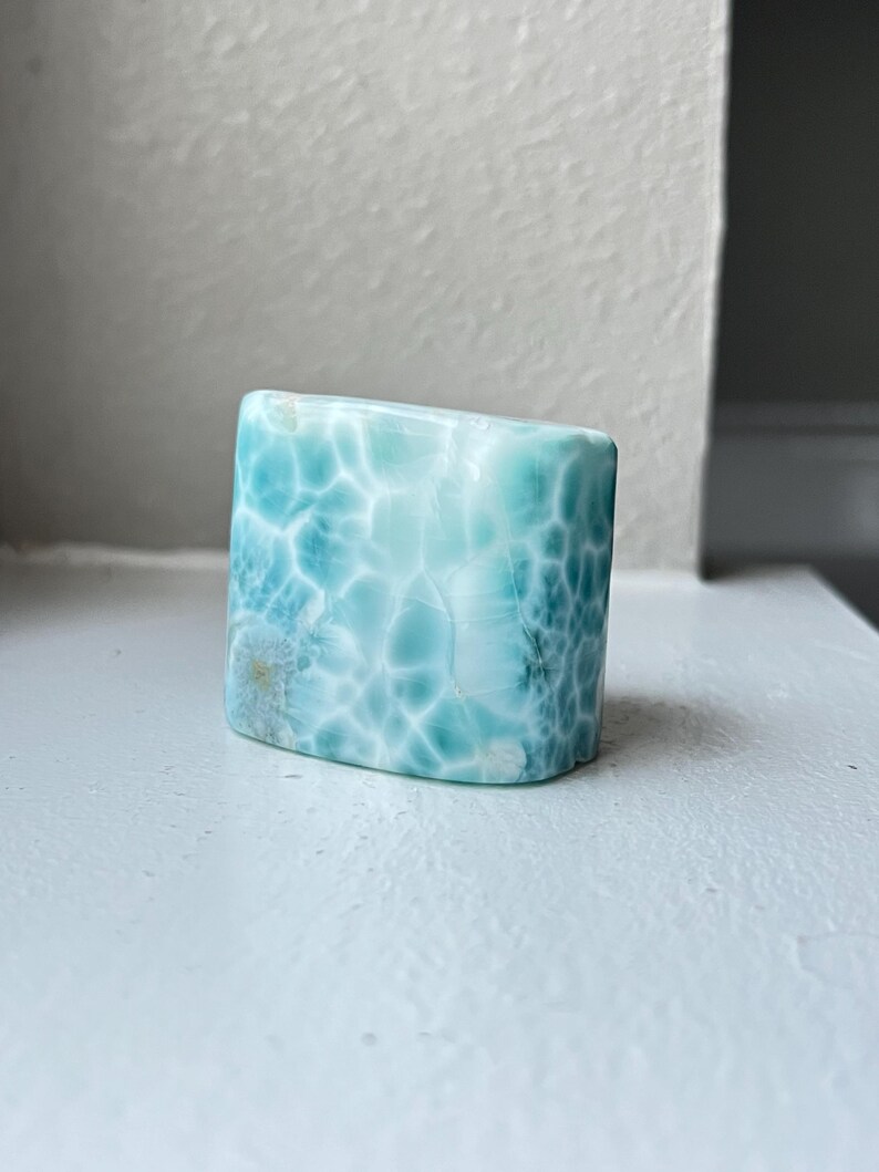 Larimar Freeform, Larimar Self Standing, Polished Crystal, Gemstone ...