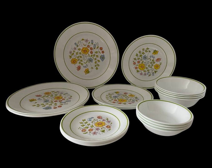 Corelle by Corning Spring Meadow 20 Piece Dinnerware Set 4 Place ...