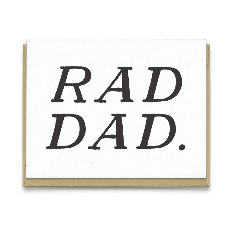 Rad Dad Greeting Card Father's Day Card Card for Dad - Etsy
