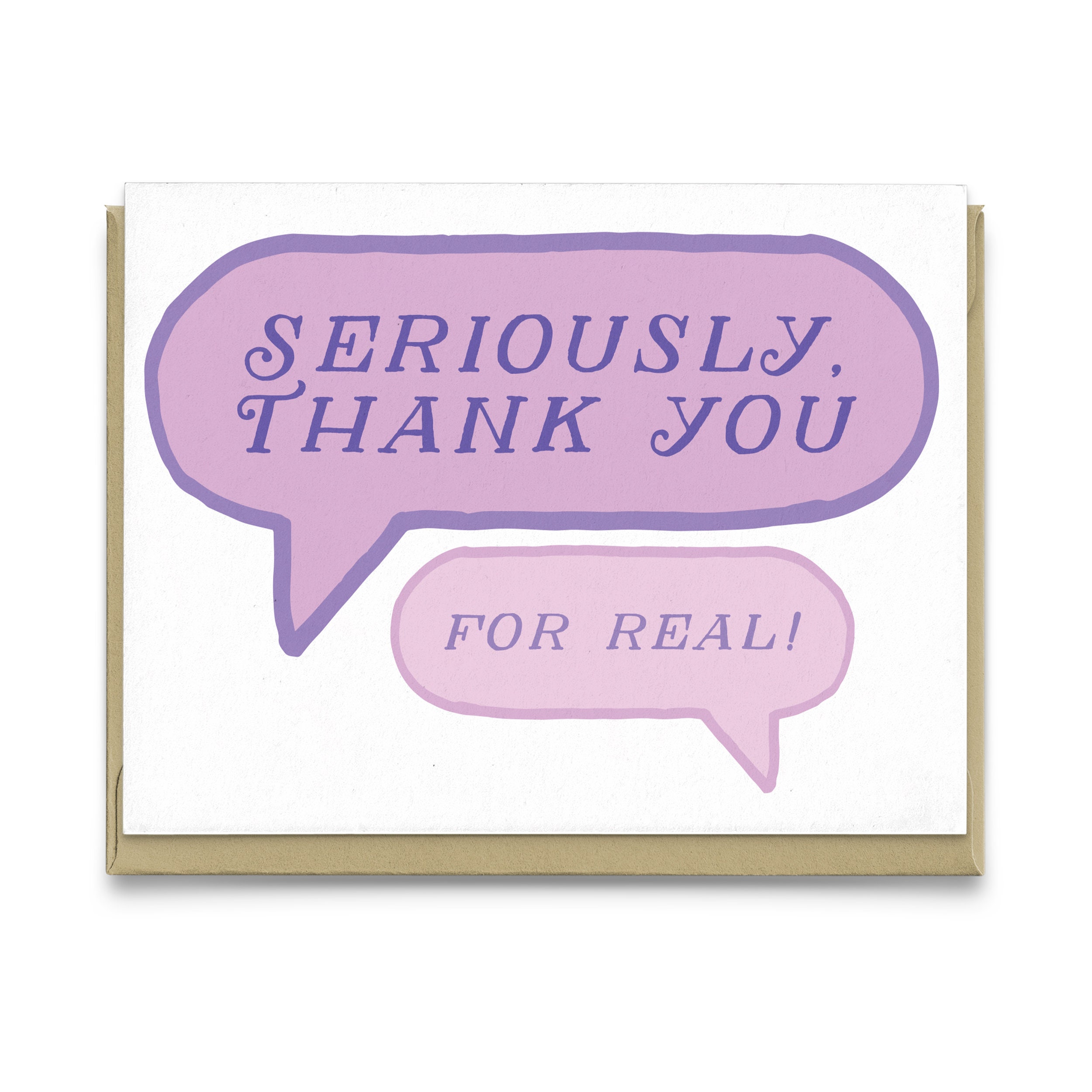 Seriously, Thank You Greeting Card, Thank You Card, Funny Card, Thanks ...