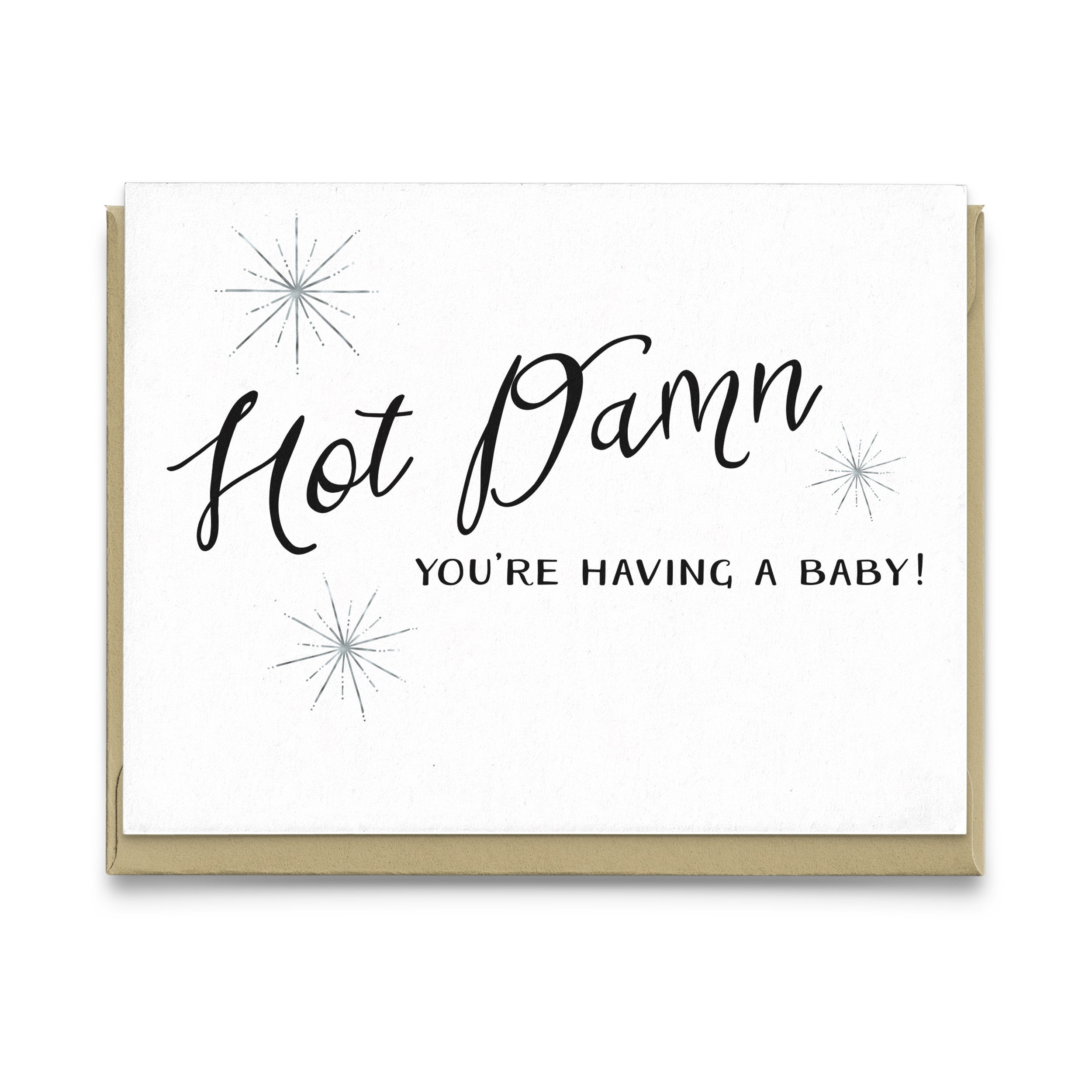Hot Damn You're Having a Baby Greeting Card Baby - Etsy