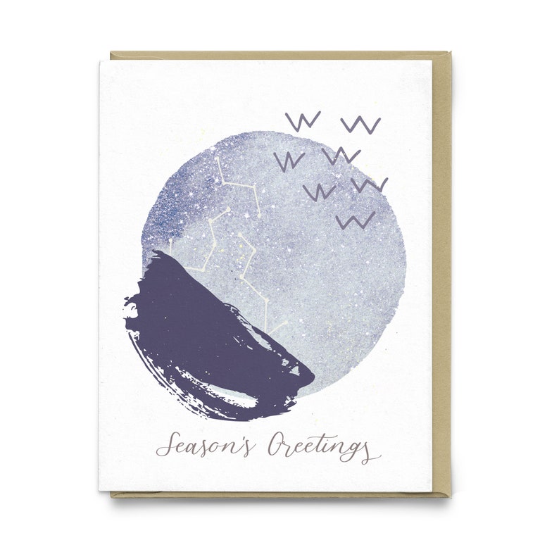 Season's Greetings CCW Greeting Card, Cosmic Crystal Witch, Modern ...