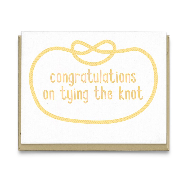 Congratulations on Tying the Knot Greeting Card | Etsy