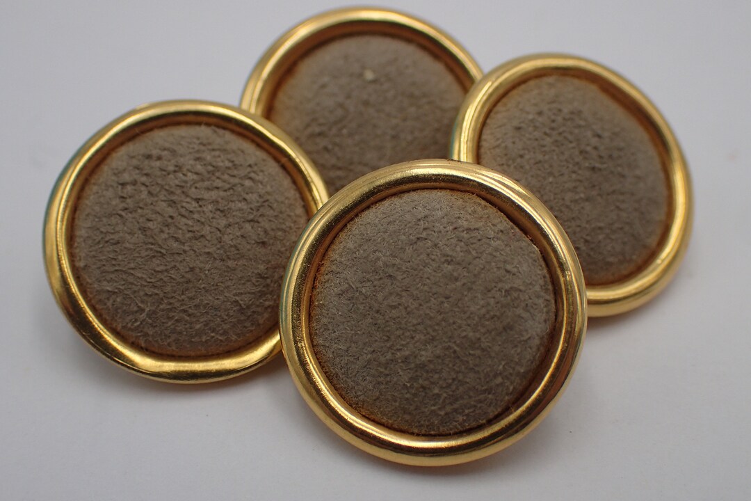 Four Vintage Velvet Buttons - Etsy