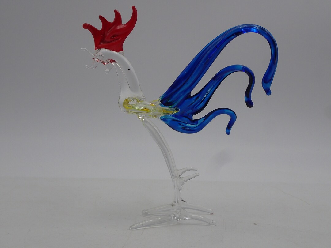 Murano Glass Rooster Sculpture - Etsy