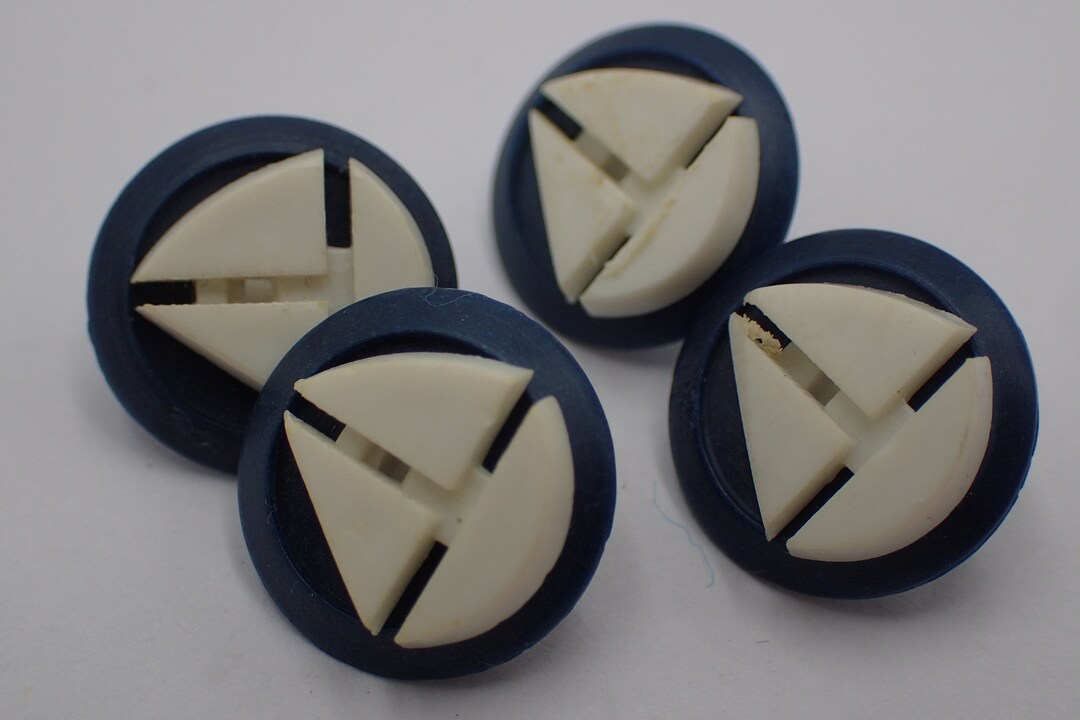 Four Small Vintage Boat Buttons - Etsy
