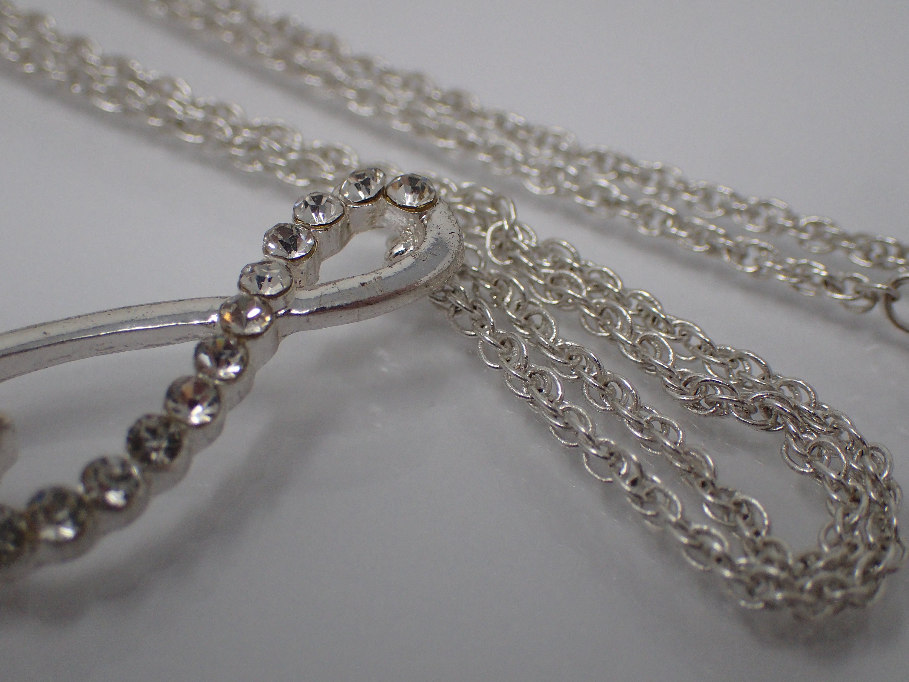 Silver necklace with eternal eight pendant | Etsy