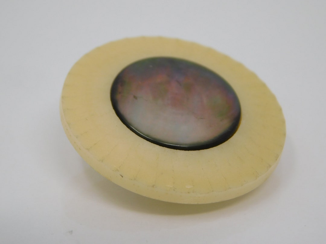 Button, Sculpture Decorated With Mother of Pearl - Etsy