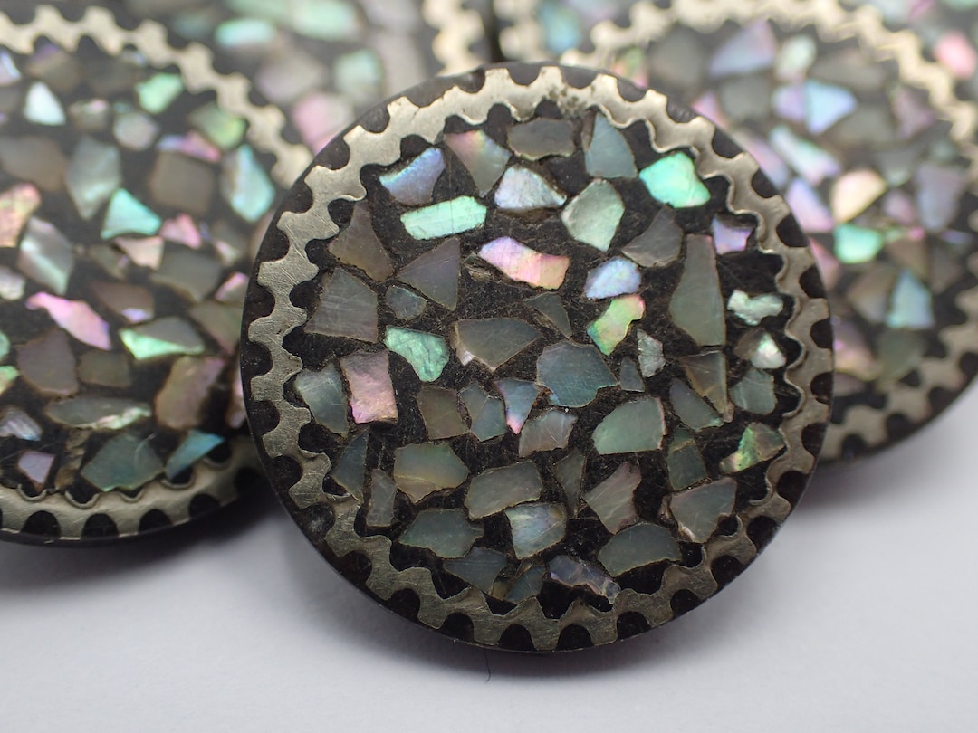 Ten Art Deco Buttons in Wood and Mother-of-pearl - Etsy